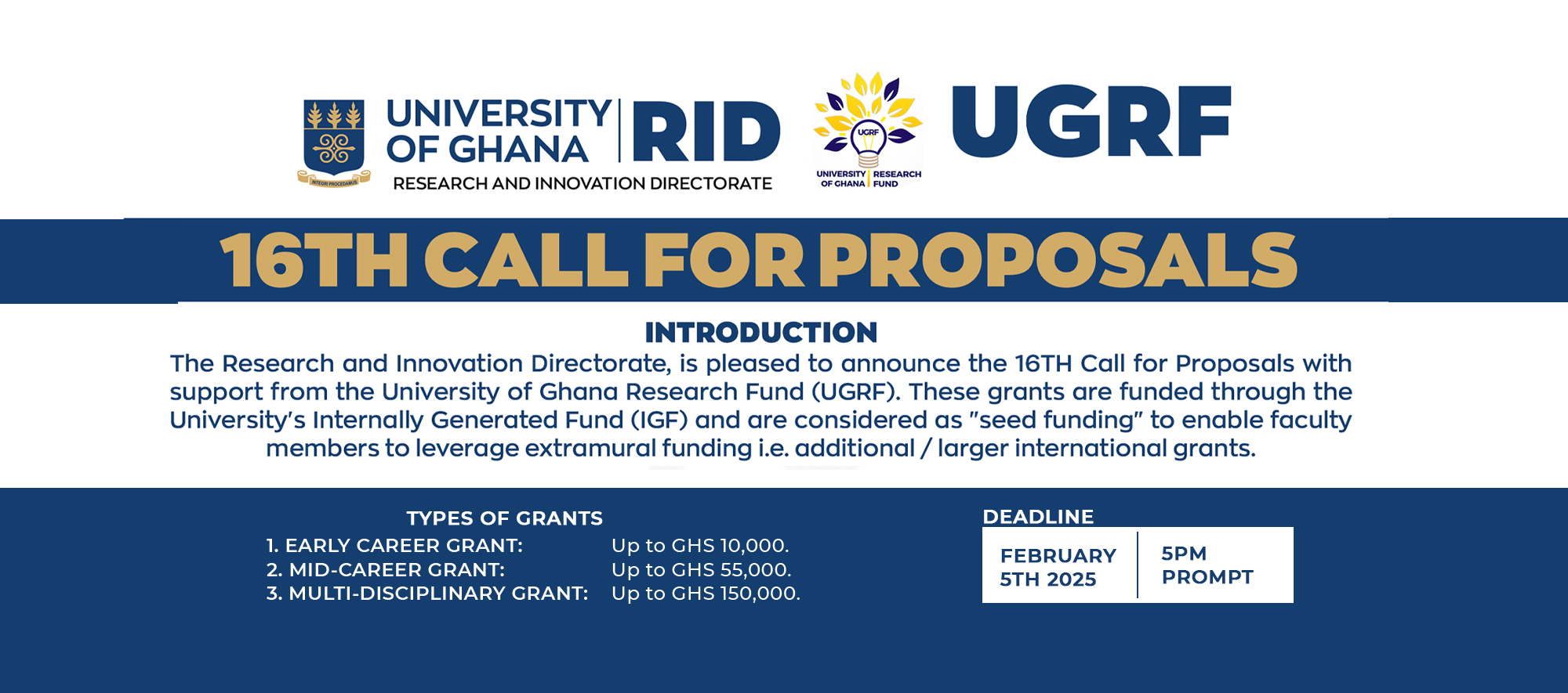 UNIVERSITY OF GHANA RESEARCH FUND | Research and Innovation Directorate